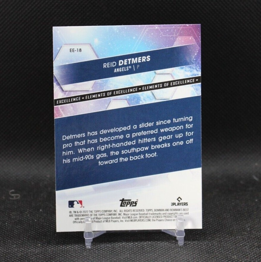 2022 Bowman's Best Reid Detmers Fire RC #EE-18 Los Angeles Angels | eBay