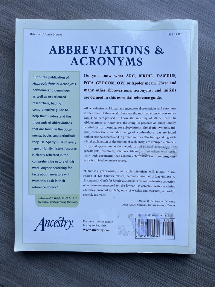 Abbreviations and Acronyms : Revised 2nd Edition by Kip Sperry (2003 ...