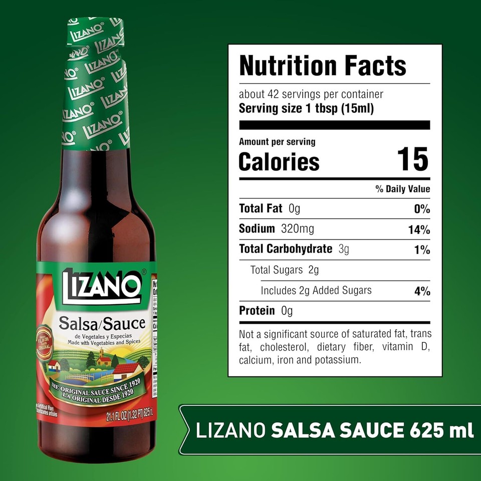 Lizano Salsa Sauce With Vegetables and Spices, 21.1 fl oz (Pack of 1 ...