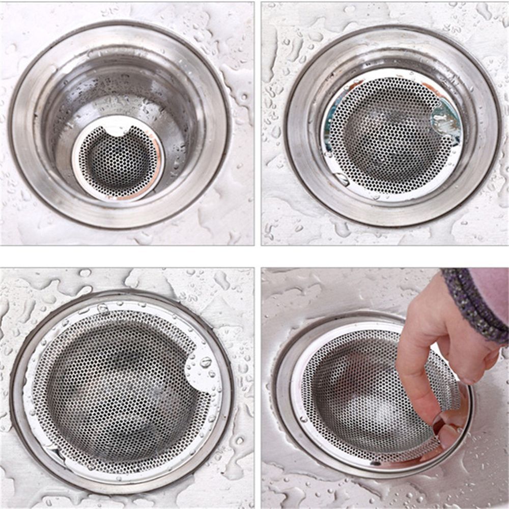 New Bathtub Waste Drain Filter Mesh Trap Sink Strainer Stainless Steel ...