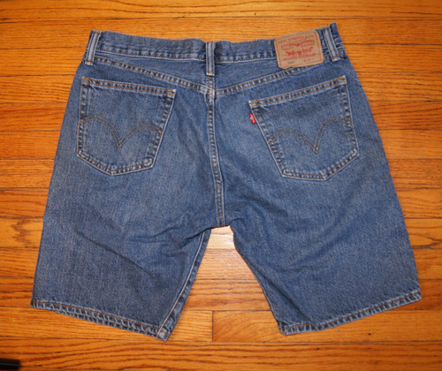 LEVIS 505 Jean DENIM RED TAG Shorts ~ Mens 34 Straight Fit Vintage Y2K ...