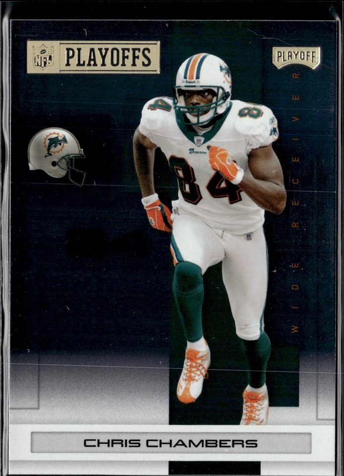 2007 Playoff NFL Playoffs #52 Chris Chambers Gold Metalized #/149 ...