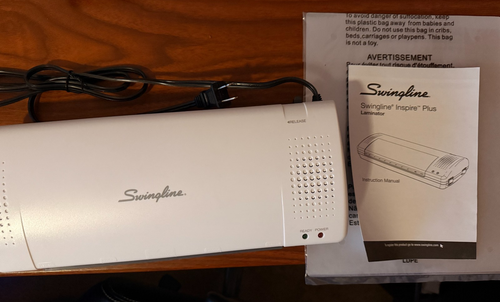 Swingline Inspire Plus 9" Thermal Laminator White New Open Box | eBay