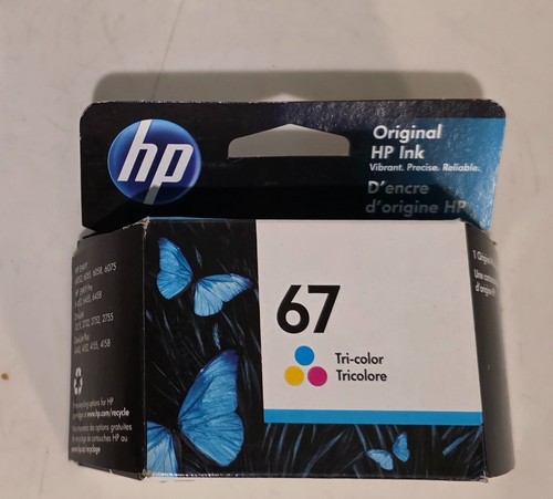 Genuine HP 67 Color Ink Cartridge 3YM55A NEW GENUINE Sealed 08/2022 | eBay