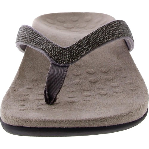 Vionic Womens Dillon Beige Leather Thong Sandals Shoes 11 Wide (C,D,W ...