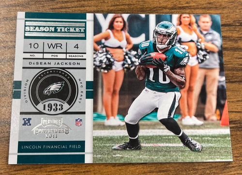 2012 Panini Card # 58 DeSean Jackson Playoff Contenders - Philidelphia ...