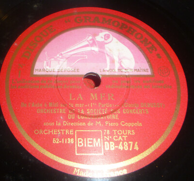 PIERO COPPOLA / DEBUSSY la mer / DISQUE GRAMOPHONE | eBay