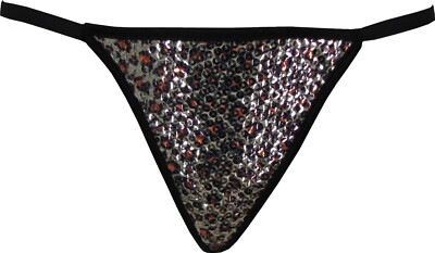 Unique Leopard Print G-String Designed With Sequins Girls Thong ...
