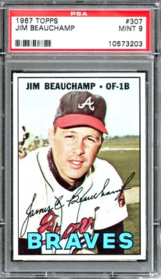 BB - 1967 Topps - #307 - Jim Beauchamp - PSA 9 - MINT | eBay