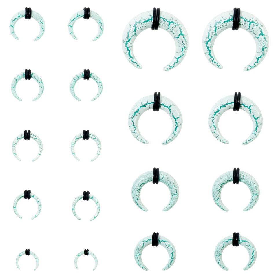 18Pcs Septum Stretching Kit 14G-00G Pincher Nose Ring Piercing Ear ...