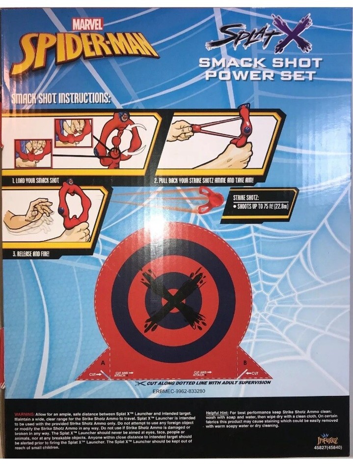 Marvel Spider-man Smack-Shot Power Set Splat X Red 76666458400| eBay