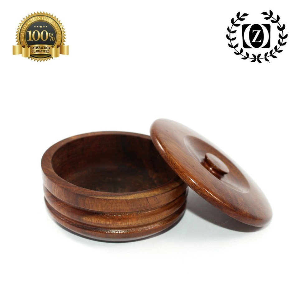 MISSION STYLE CLASSIC WOOD STAND FOR RAZOR AND BRUSH WITH SHAVING CUP ...