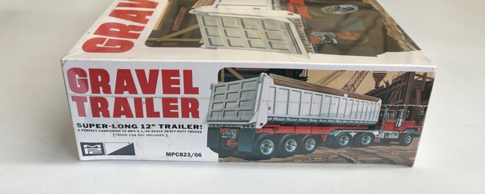 MPC 823 Gravel Trailer 1:25 Model Kit (MPC823/06) Factory Sealed Kit ...