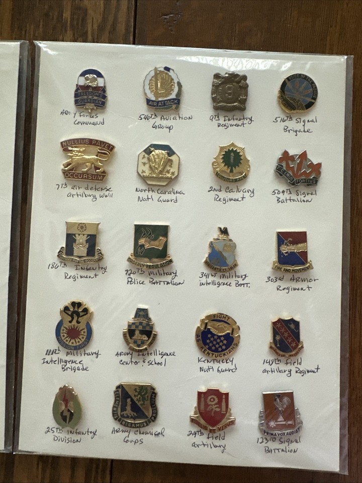 Lot of 40 Different Unit Insignia Credt Pins DUI DI | eBay