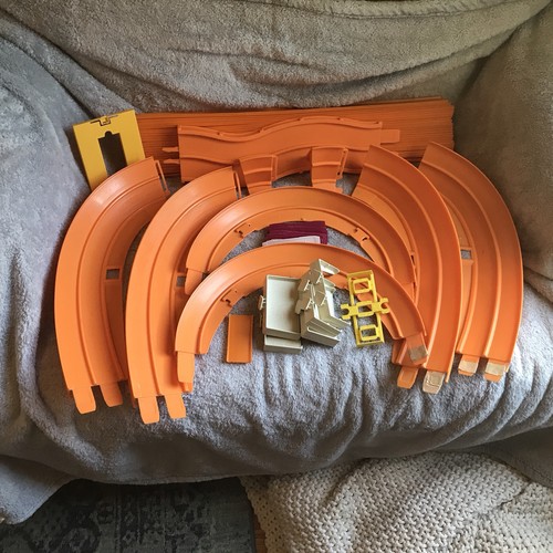 Vtg Lot of 56 Hot Wheels RedLine Orange 24" Track Curves Connectors ...