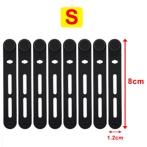 Soft Silicone Cable Ties Elastic Adjustable Cable Straps Cord Bundle ...