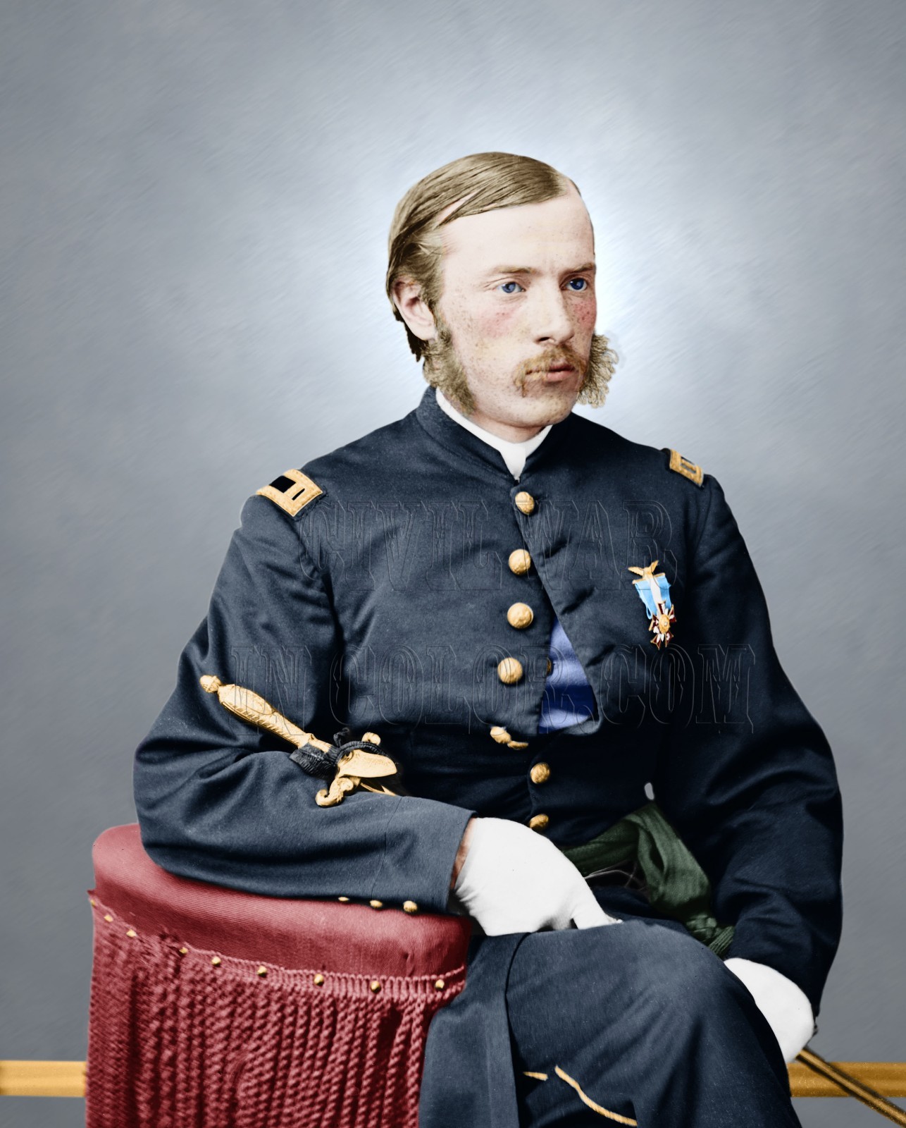 Dr. Charles A. Leale Lincoln Assassination Color Tinted photo Civil War ...