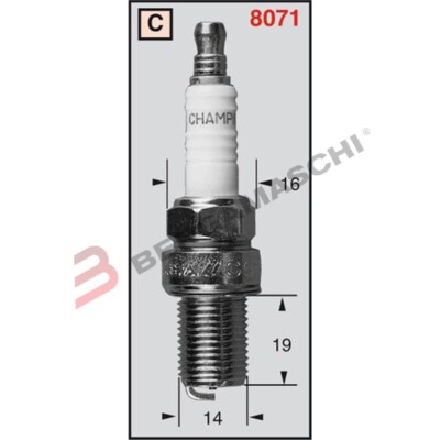 Bougie CHAMPION Spark Plug CCH444 RC7YC3 Polaris Trail Boss 400 Cc 2005 ...