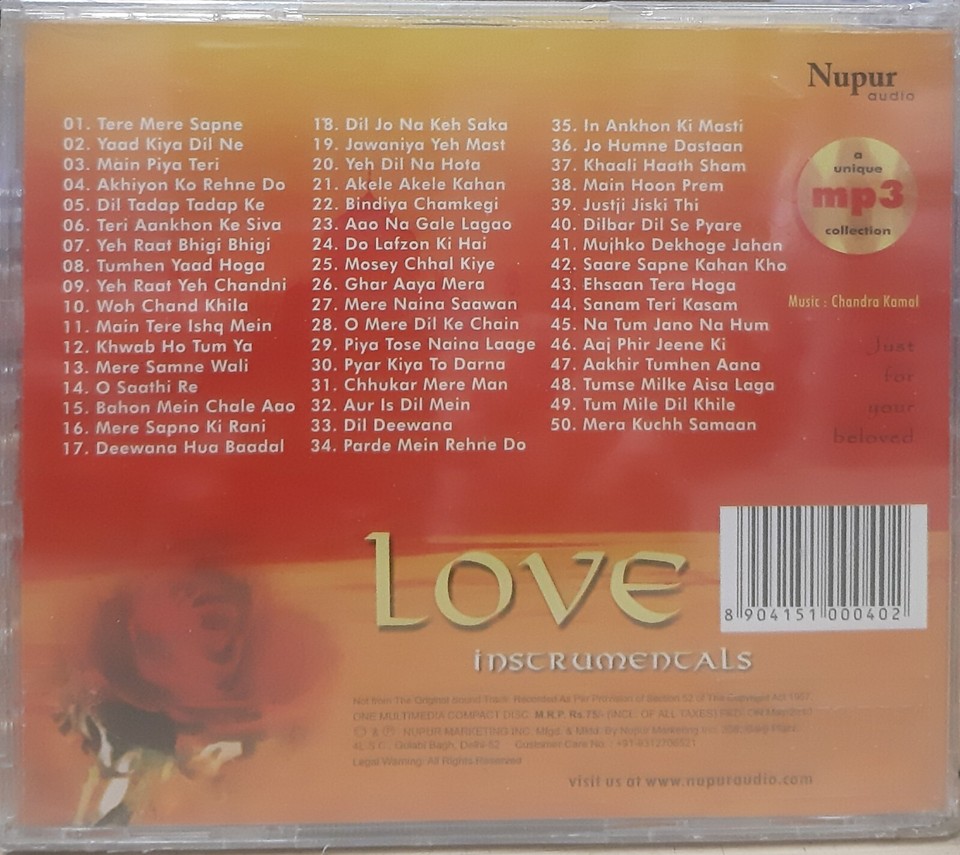 Love Instrumental 50 Sweet Melodies From Hindi Bollywood Instrumentals ...