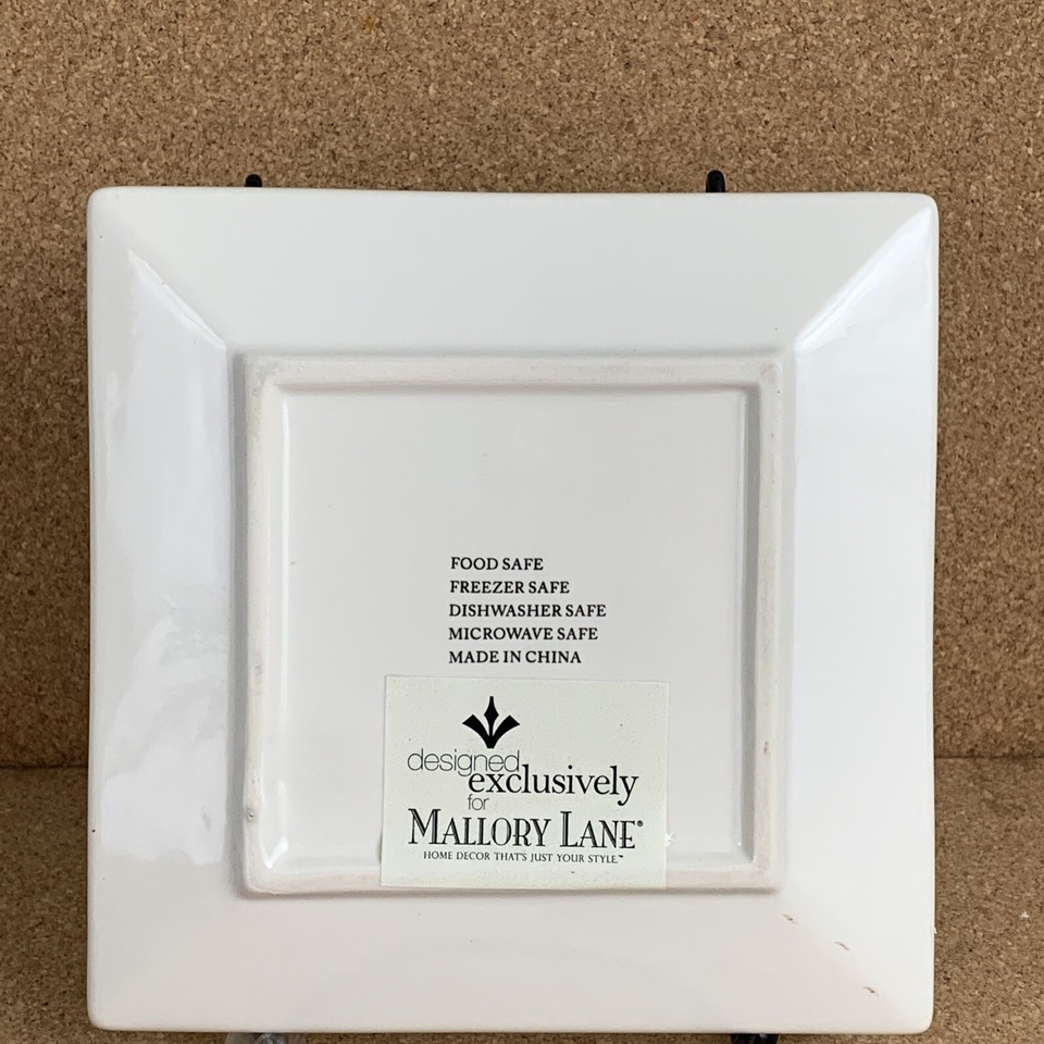 4 Mallory Lane Appetizer Dessert Plates Spices Sage Lavender Chives ...