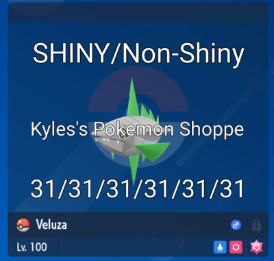 6IV 🌟 SHINY 🌟 VELUZA | POKEMON SCARLET & VIOLET | SHINY OR NON-SHINY EV ...