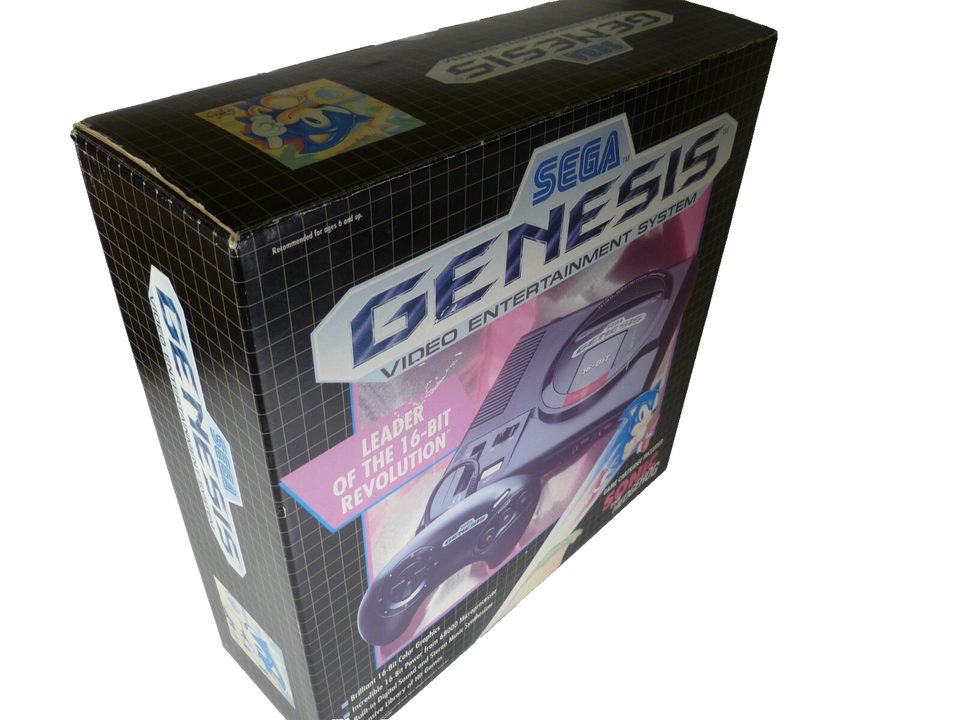 Sega Genesis One 1992 Console w/ Sonic the Hedgehog Game Bundle New ...