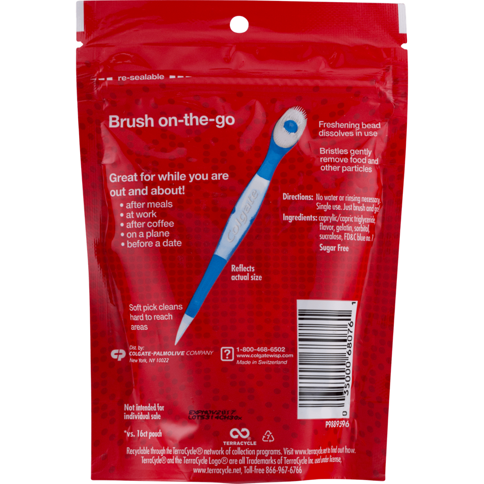 Colgate Wisp Max Fresh 24 MINI BRUSHES w/ FRESHENING BEADS Toothbrush ...