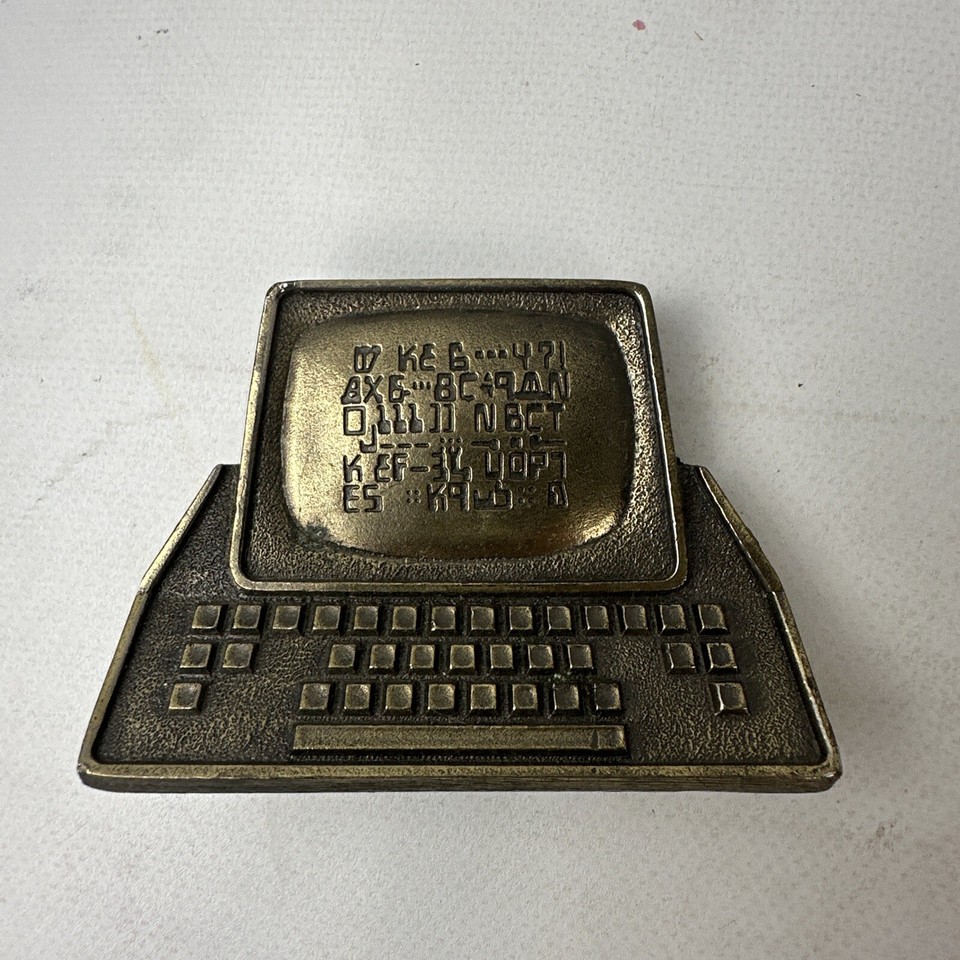 The Great American Buckle Co 1981 Vintage Retro Computer Belt Buckle | eBay