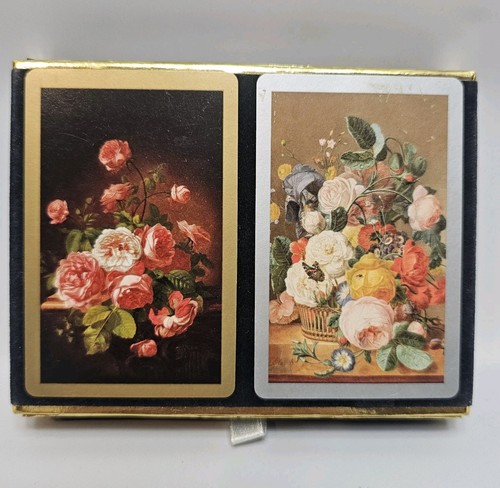 Vintage Congress Playing Cards Rose Back Gold Silver Double Decks Nice ...