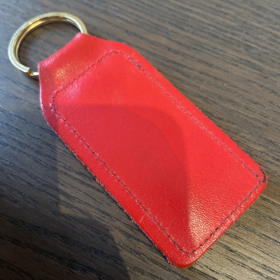 Vintage Retro 80s 90s PORSCHE Lancaster Gold Leather Key Ring/Fob ...