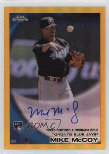 2010 Topps Chrome Rookie Auto Gold Refractor /50 Mike McCoy #206 Auto ...