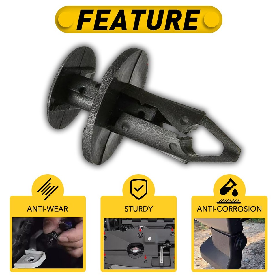 1200PCS 8mm Bumper Clips Auto Car Retainer Rivets Hole Fastener Fender ...