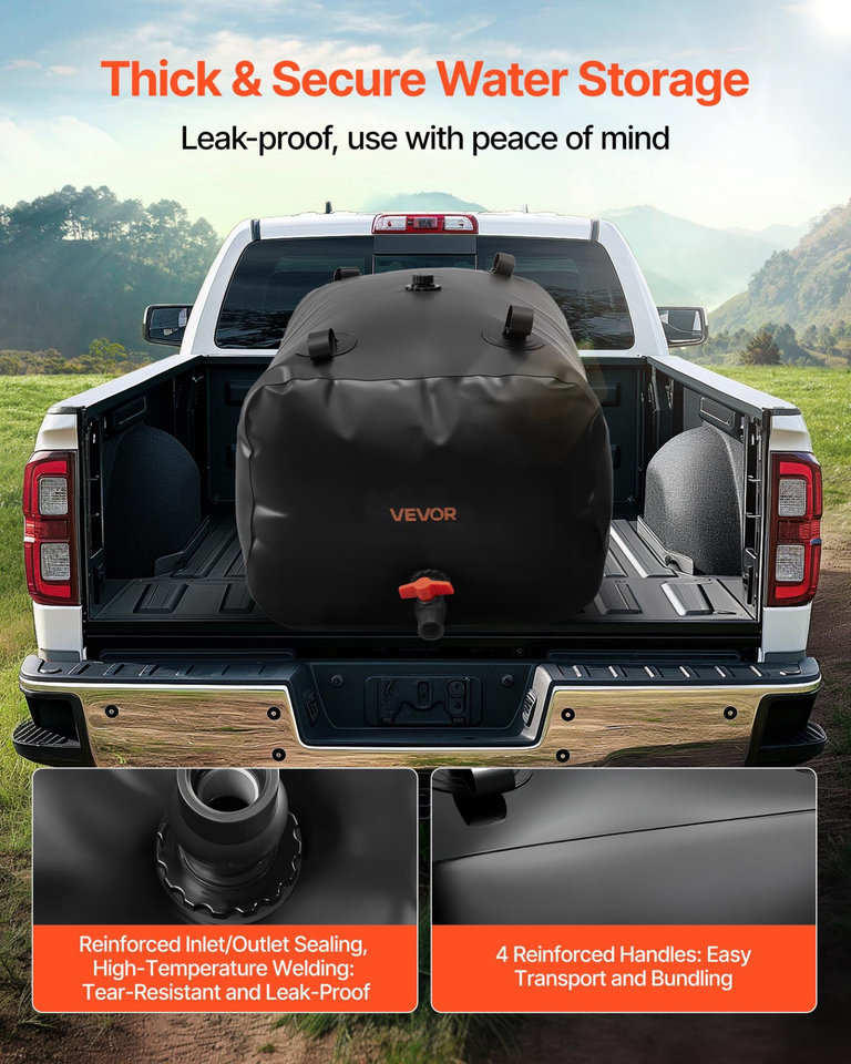 VEVOR Water Storage Bladder, 63.4 Gallon (240L) Water Storage Container ...