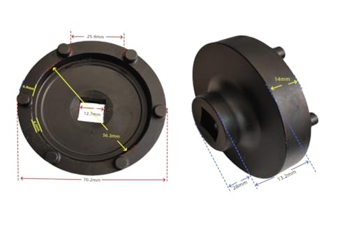 Replaces 6 Point Rear Axle Wheel Hub Bearing Retaining Nut Socket ...