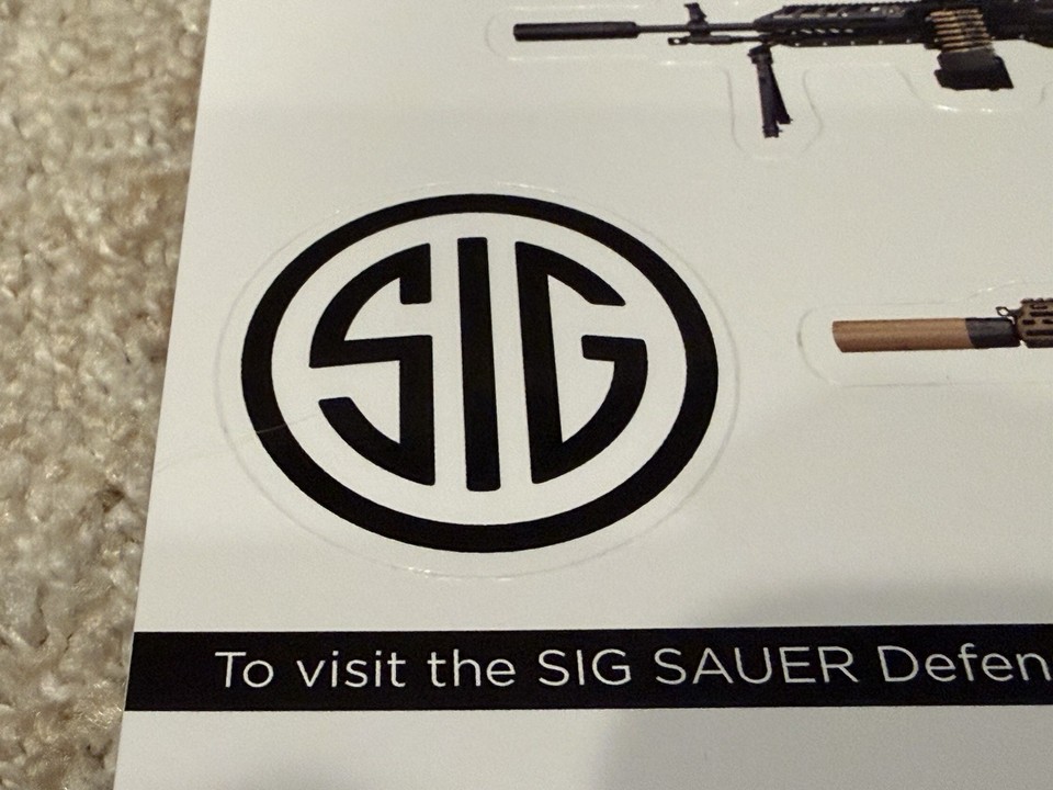 Sig Sauer Firearms Sticker Pack - 5 Stickers | eBay
