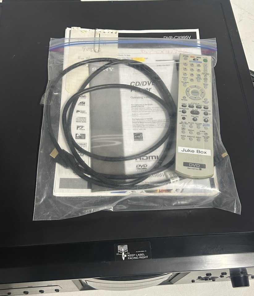 Sony DVP-CX995V DISC EXPLORER 400-Disc DVD CD Mega Changer JUKE BOX ...