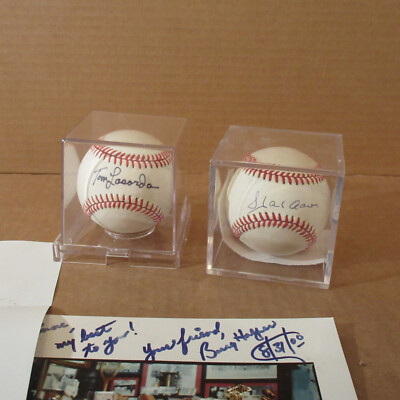 Hank Aaron Tom Lasorda Barry Halper Letter Autographed Signed Baseball ...