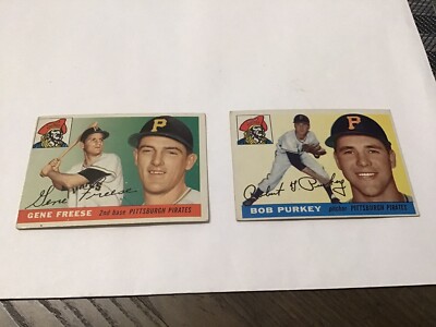 1955 TOPPS PIRATES STARS / GENE FREESE #205, BOB PURKEY #118 | eBay