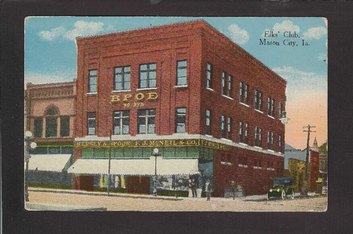 Mason City Iowa IA 1918 Old Elks Club Corner Building, Kersey & Spoor ...