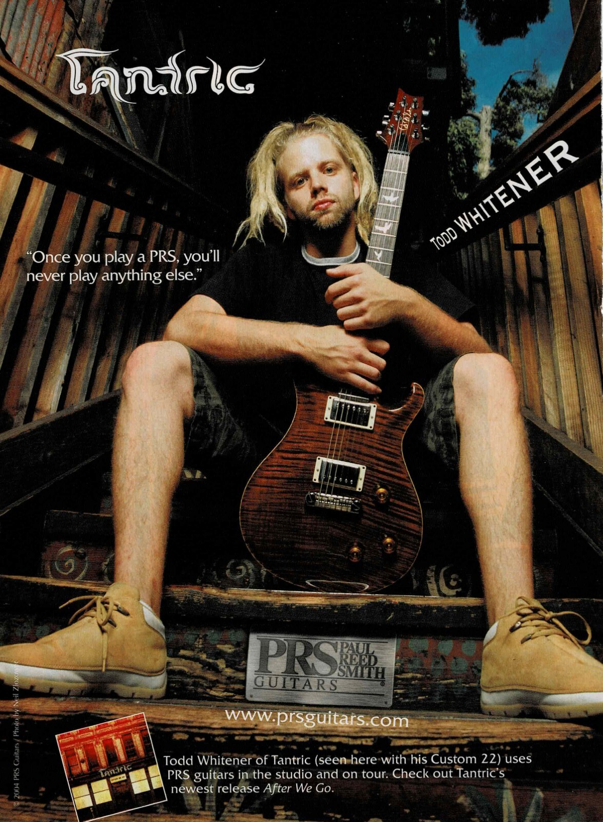 TODD WHITENER of TANTRIC - PRS Guitars - 2004 Print Advertisement | eBay