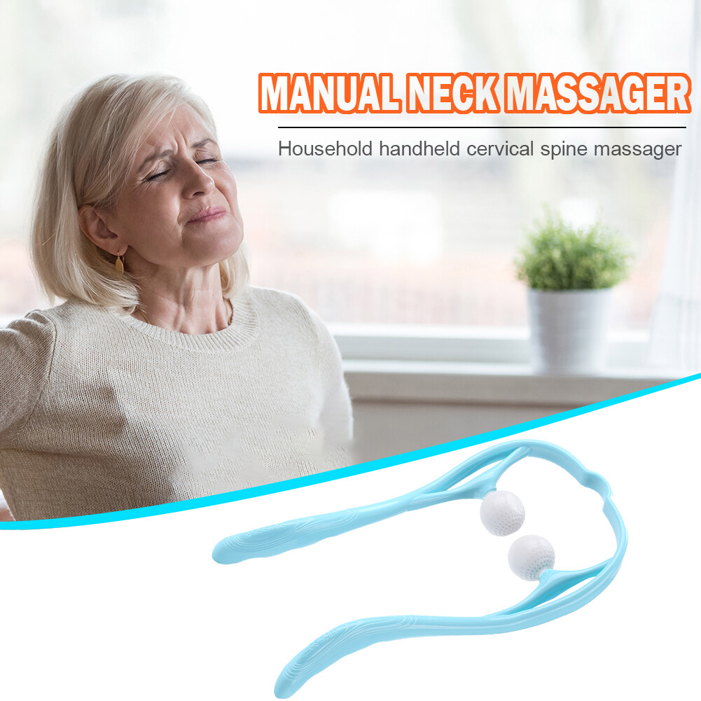 AU 2-Ball Rolling Portable Manual Neck Massager Home Pain Relief (Sky ...