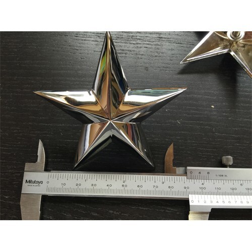 STAR Ornament studs stud 2set Chrome Extremely Large size 9.5cm 3 ...