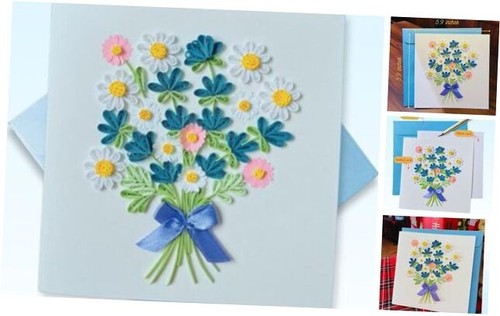 Quilling Cards, handmade card, quilled cards with Dedicated Paper Daisy ...