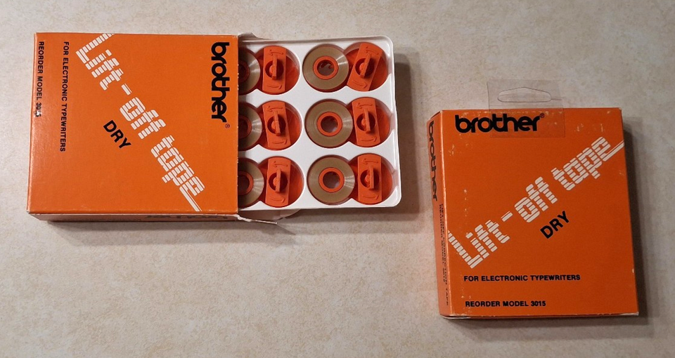 Brother 3015 Lift-Off Correction Tapes Dry 12-Ct 2 Full 6 Packs NEW OLD ...