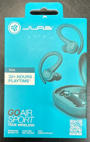 JLab Go Air Sport True Wireless Bluetooth Headphones - Teal - BRAND NEW ...