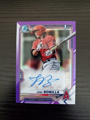 Jose Bonilla - 2021 Bowman Chrome Autograph - 1st Bowman PURPLE AUTO ...