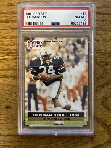 1991 Pro Set Bo Jackson Heisman Hero PSA 8 | eBay
