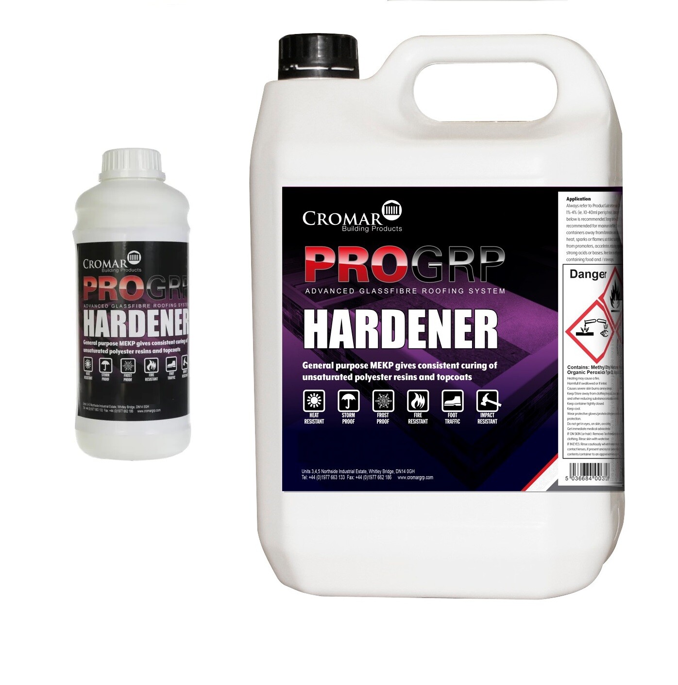 CROMAR PRO GRP ROOFING RESING/TOP COAT/HARDENER/ACETONE/ROLLER/BRUSH ...
