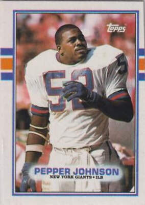 #176 Pepper Johnson - New York Giants - 1989 Topps Football | eBay