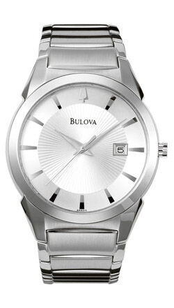 Bulova 96B015 Men's Silver Watch for sale online | eBay